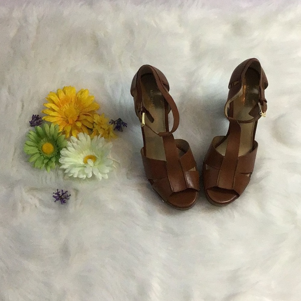 Michael Kors Beatrice Leather Platform Sandal - Gem